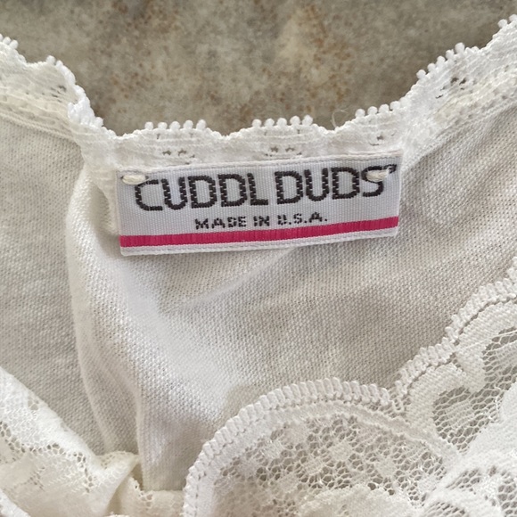 Cuddl Duds | Tops | Cuddl Duds White Lace Tank | Poshmark